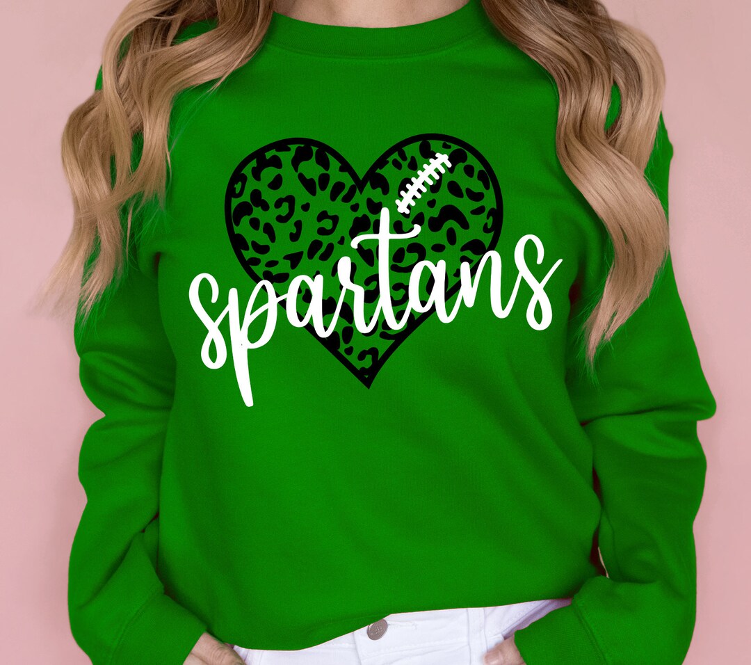 Leopard Heart Spartans SVG Spartans Mascot Svgspartans - Etsy