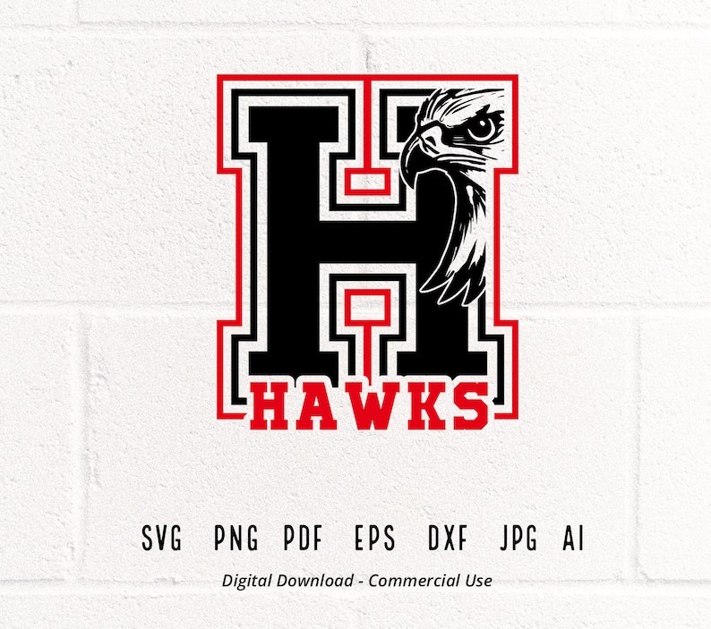 Hawks SVG, Letter H, Sport Design (digital Download) - Etsy