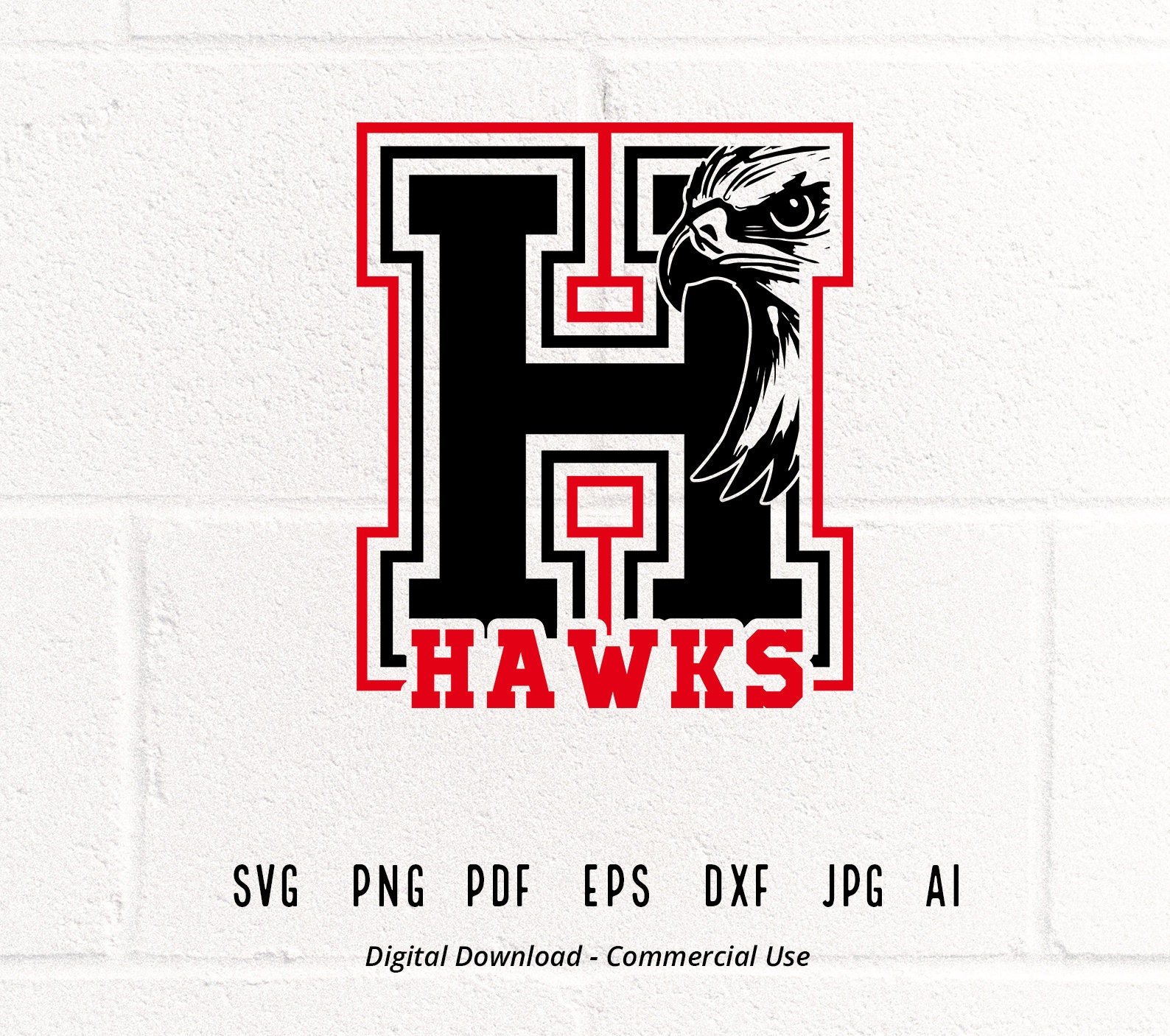 Hawks SVG, Letter H, Sport Design (digital Download) - Etsy