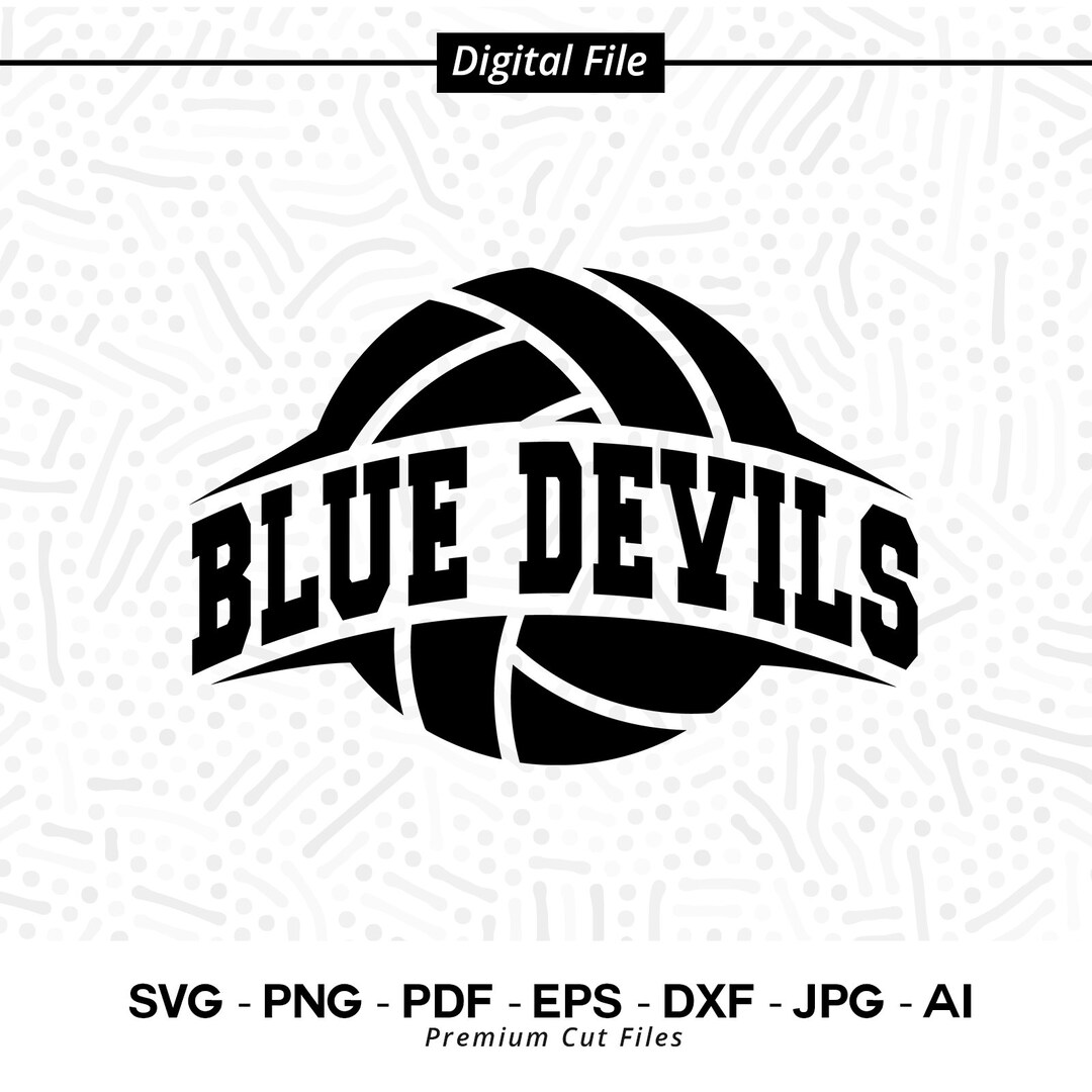 Blue Devils Volleyball SVG PNG, Blue Devils, Blue Devil, Volleyball Svg ...