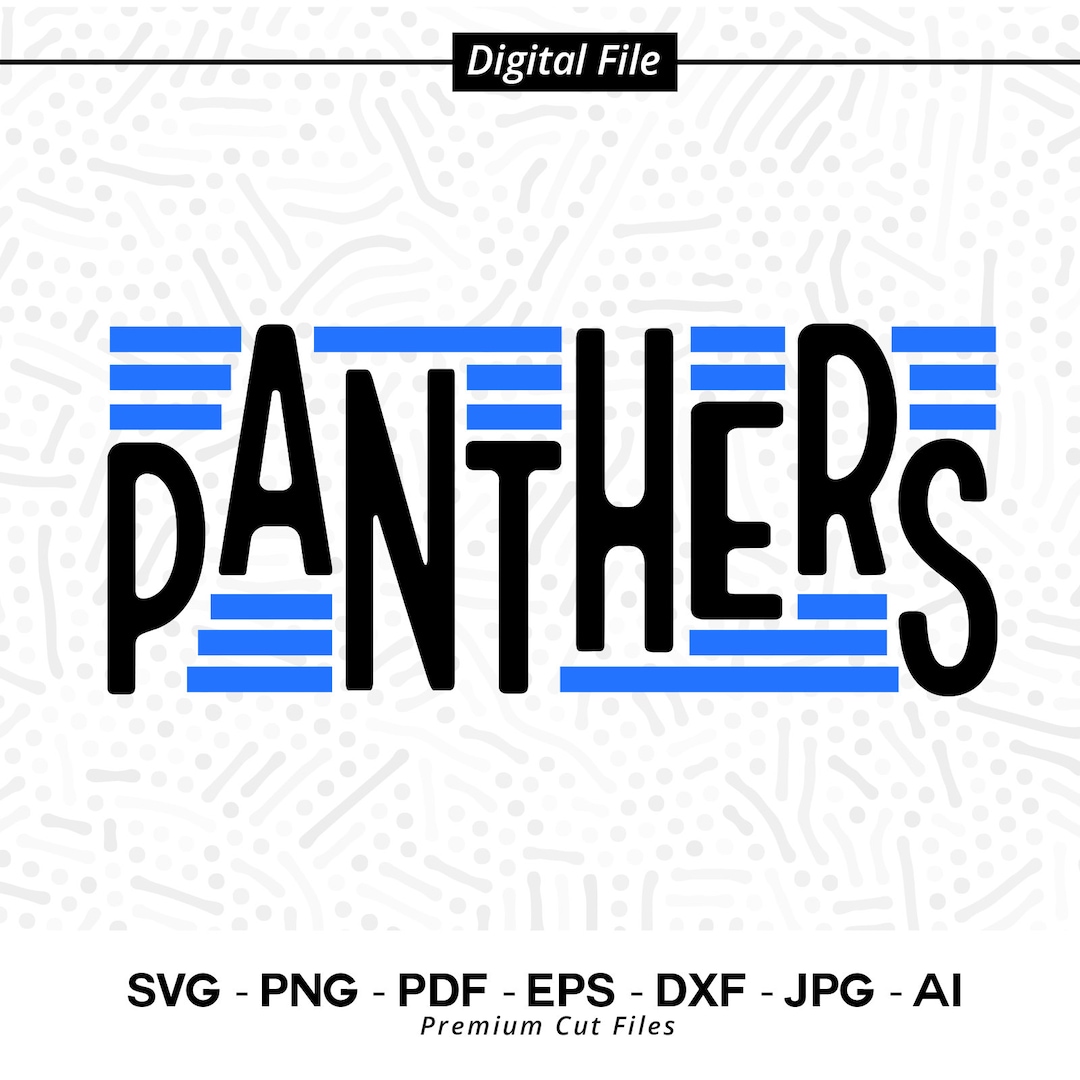 Panthers SVG PNG, Panthers Mascot Svg, Panthers Cheer Svg, Panthers ...