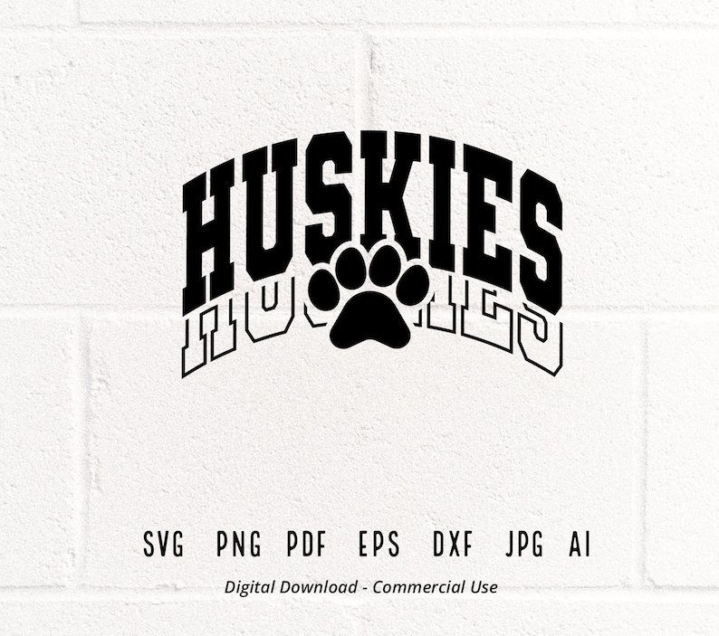 Huskies SVG PNG Huskies Paw Svg Huskies Mascot Svg Huskies - Etsy