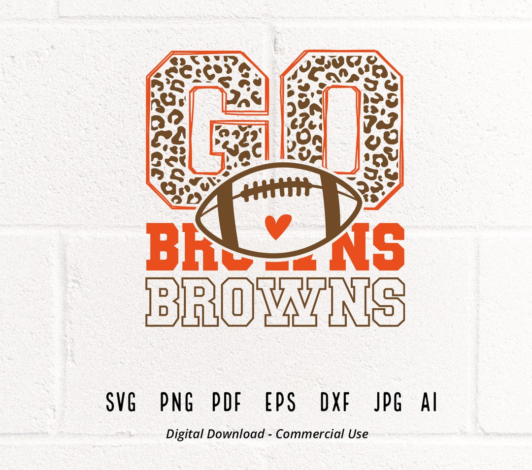 Leopard Go Browns SVG PNG, Go Browns Svg, Browns Mascot Svg, Browns Svg ...