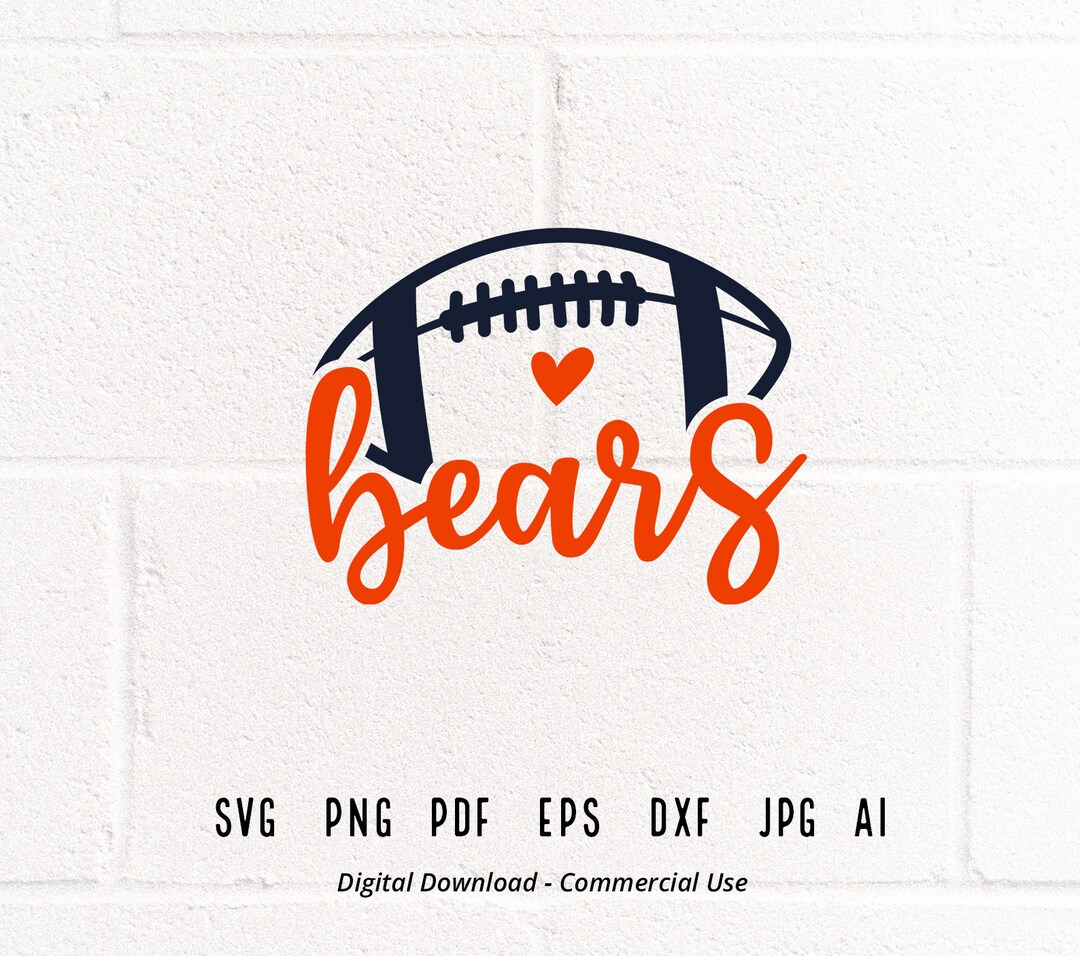 Bears SVG, Bears Mascot Svg, Bears Heart Svg, Bears School Team Svg ...
