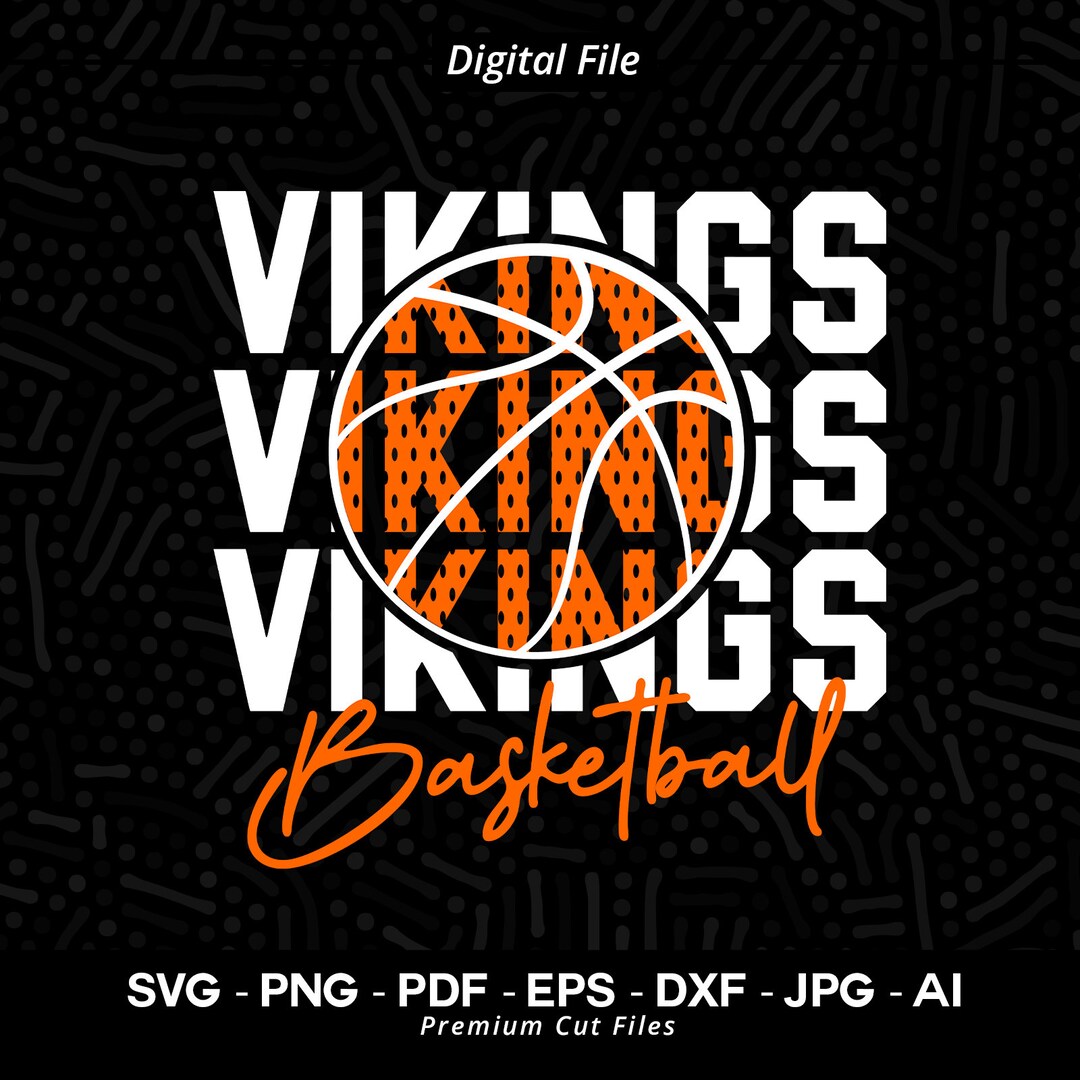 Vikings Basketball SVG, PNG, Clipart Cut Files (digital File) - Etsy