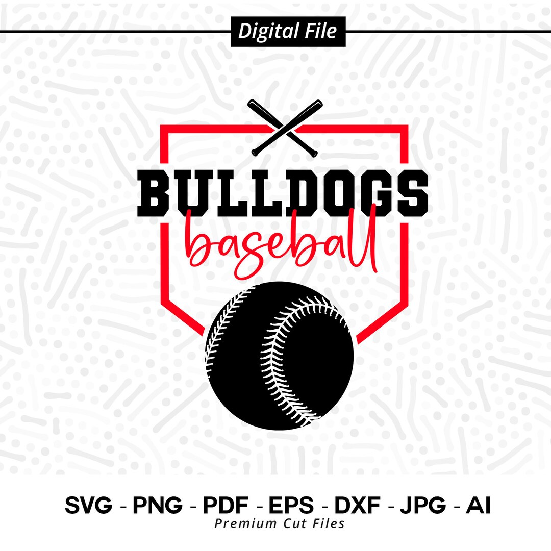 Baseball SVG PNG, Bulldogs, Baseball, Svg, Bulldog Baseball, Bulldog ...