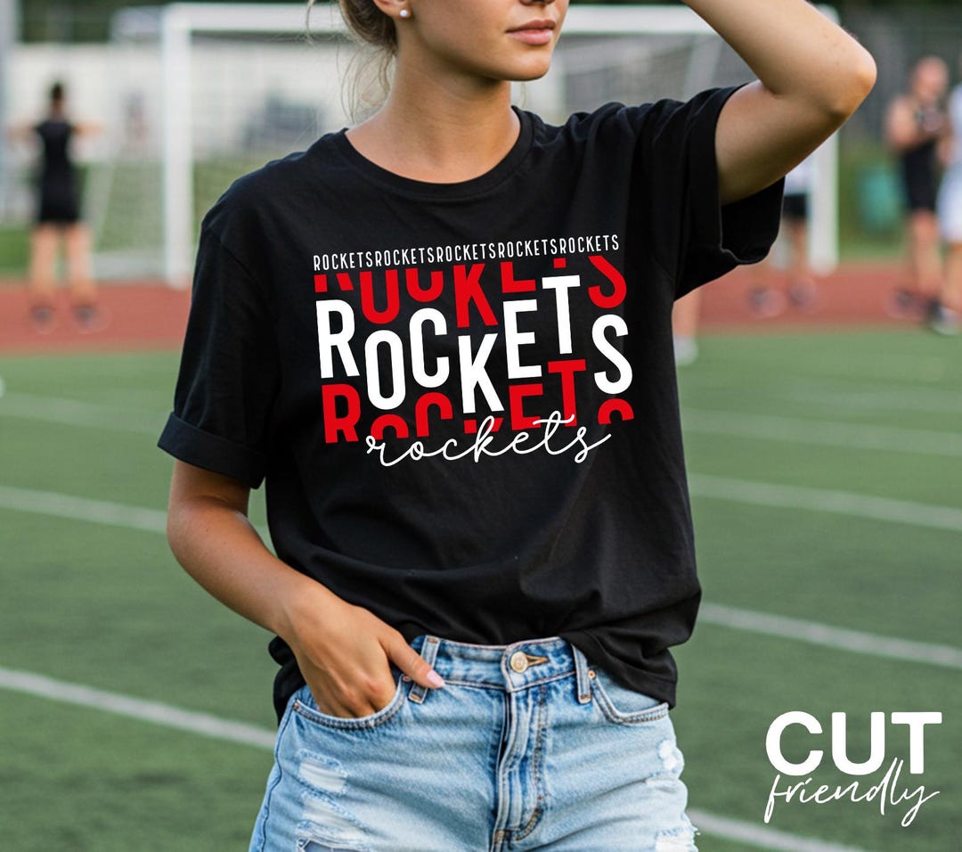 Stacked Rockets SVG PNG, Rockets Cheer Shirt SVG Design, School Spirit ...