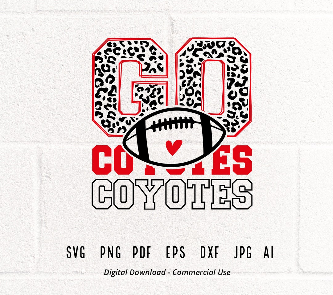 Leopard Go Coyotes SVG PNG, Go Coyotes Svg, Coyotes Mascot Svg, Coyotes ...