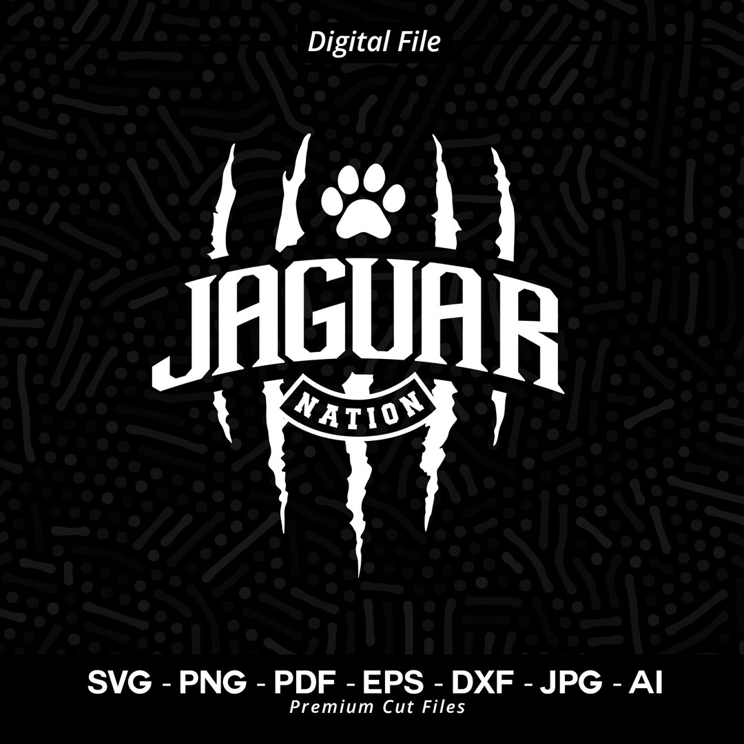 Jaguar Nation SVG PNG, Jaguar Paw Svg, Jaguar Claw Svg, Jaguars, Paw ...