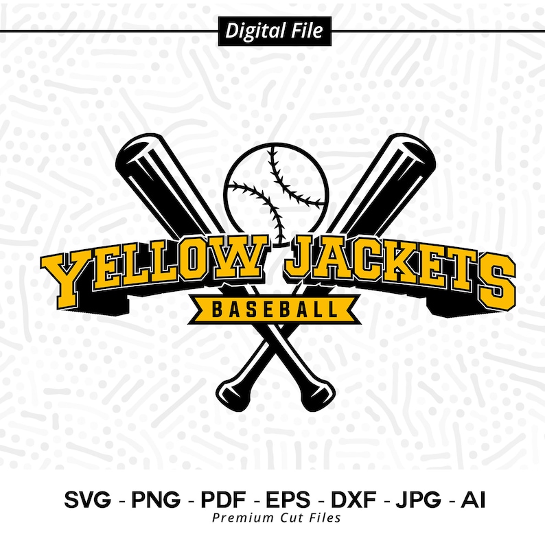 Yellow Jackets Baseball SVG, PNG, Cut File - Etsy