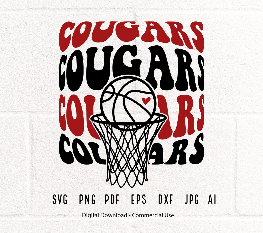 Cougars Basketball SVG PNG, Cougars Mascot Svg, Cougars Svg,cougars ...