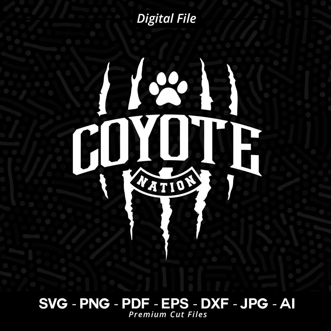 Coyote Nation SVG PNG, Coyote Paw Svg, Coyote Claw Svg, Coyotes, Paw ...