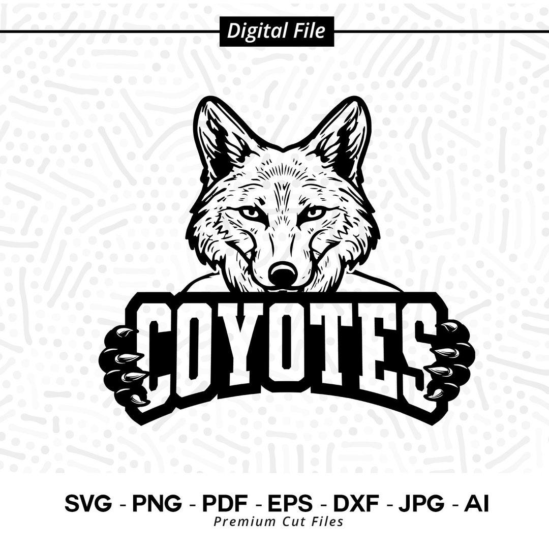 Coyotes SVG PNG, Coyotes Face Svg, Coyote, Coyotes Mascot Svg, Coyotes ...
