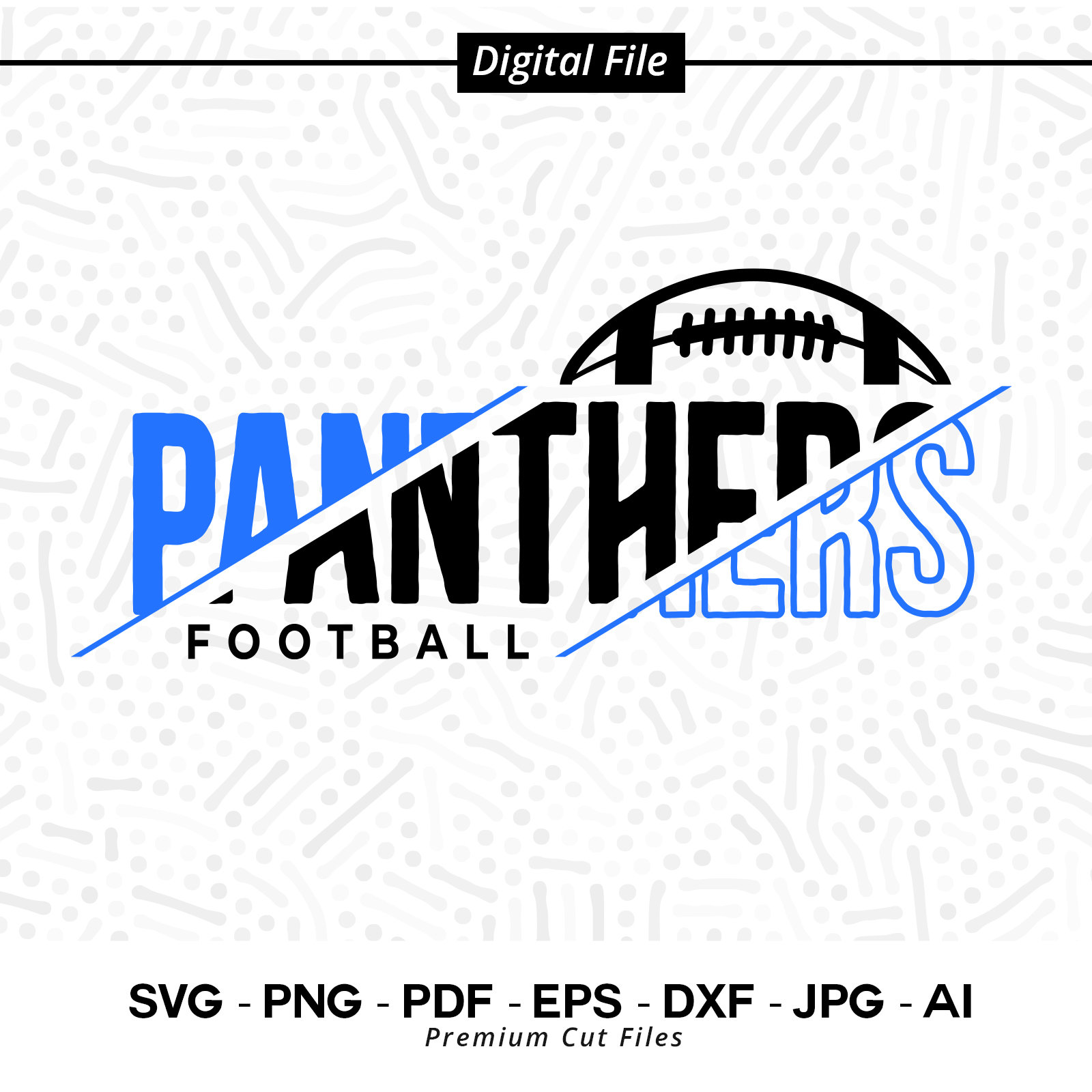 Panthers Football SVG, Cut File, Sublimation (digital Download) - Etsy
