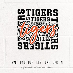 Tigers SVG PNG, Tigers Mascot Svg, Tigers Cheer Svg, Tigers Shirt Svg ...