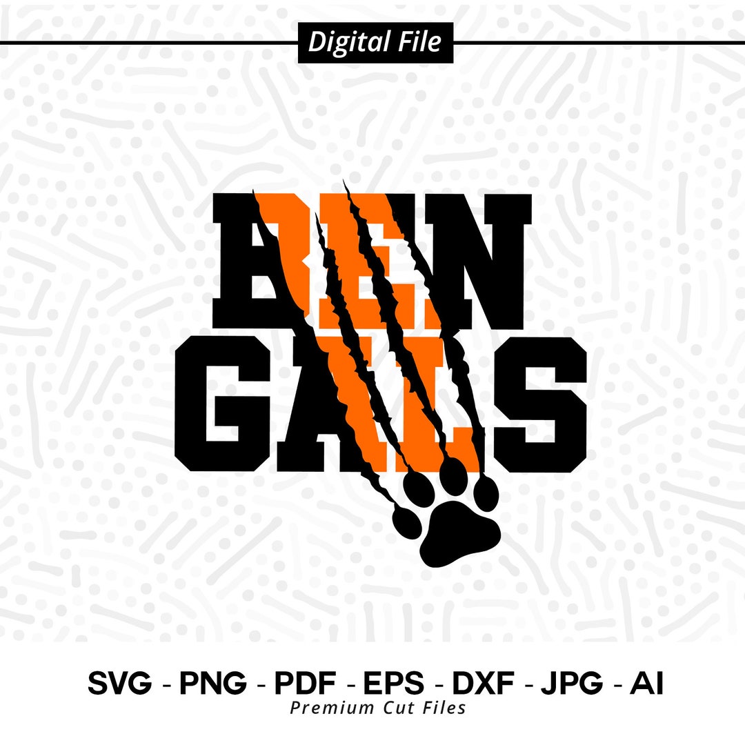 Bengals Paw SVG PNG, Bengals Svg, Bengal Svg, Paw Claw Svg, Bengals ...