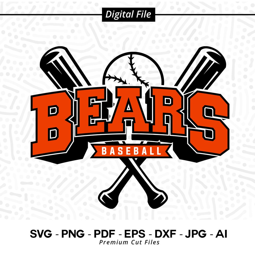 Bears Baseball SVG: Team Pride Cut File (digital File) - Etsy