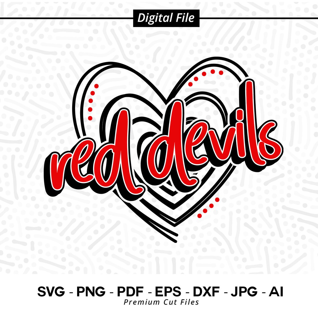 Red Devil Svg Png, Red Devils Svg, Red Devil, Red Devils, Mascot ...