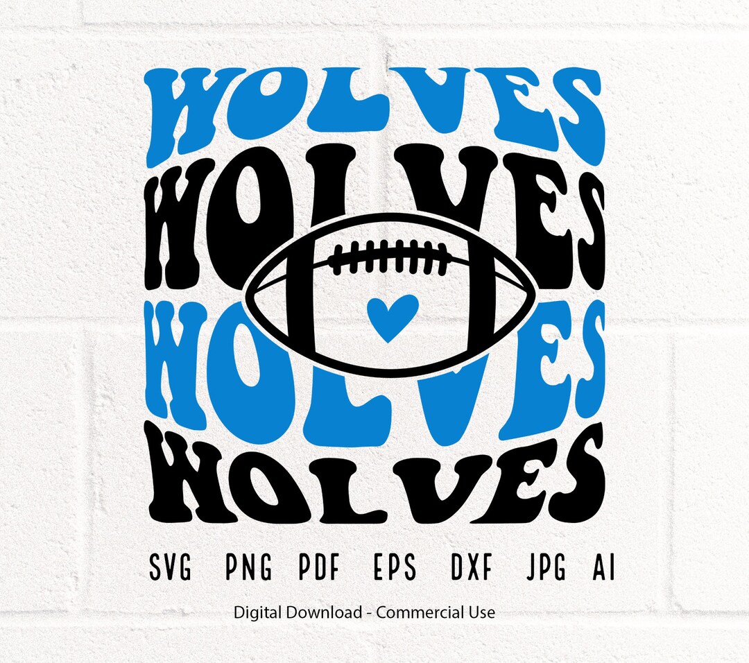 Wolves Football SVG PNG, Wolves Mascot Svg, Wolves Svg, Wolves School ...