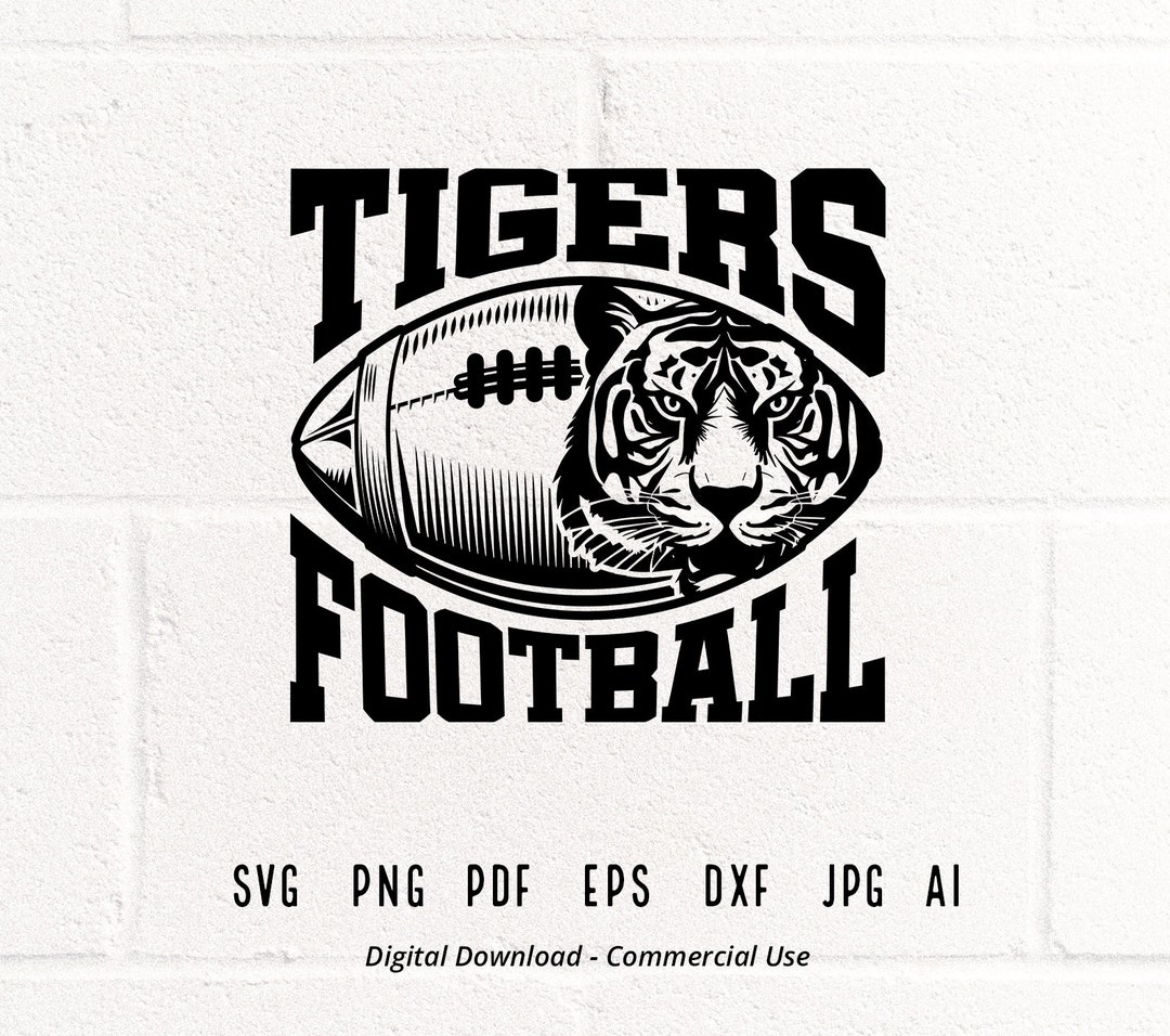 Tigers Football Face SVG, PNG, School Spirit (digital Download) - Etsy