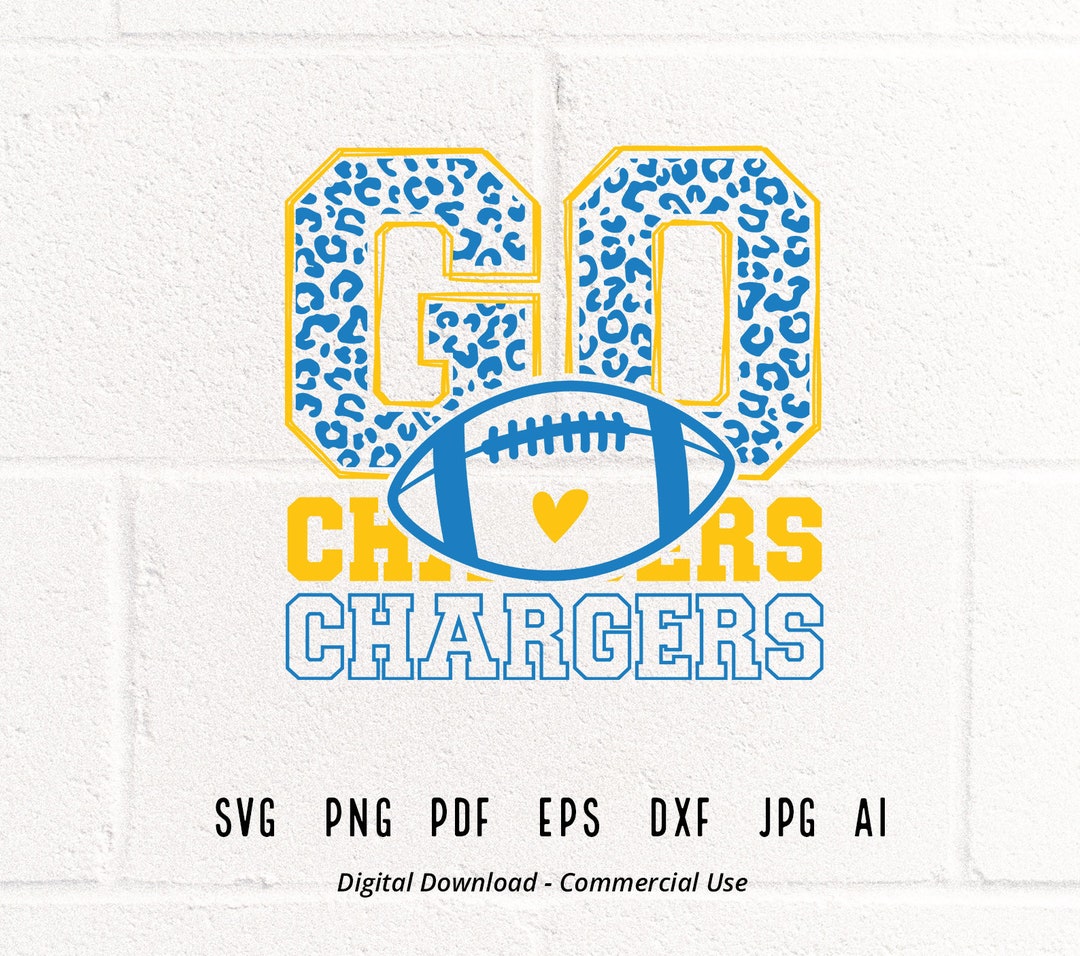 Leopard Go Chargers SVG, Go Chargers Svg, Chargers Mascot Svg, Chargers ...