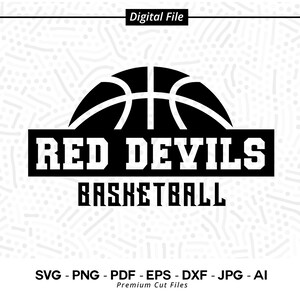 Basketball SVG PNG, Red Devils, Basketball, Svg, Red Devil Basketball ...