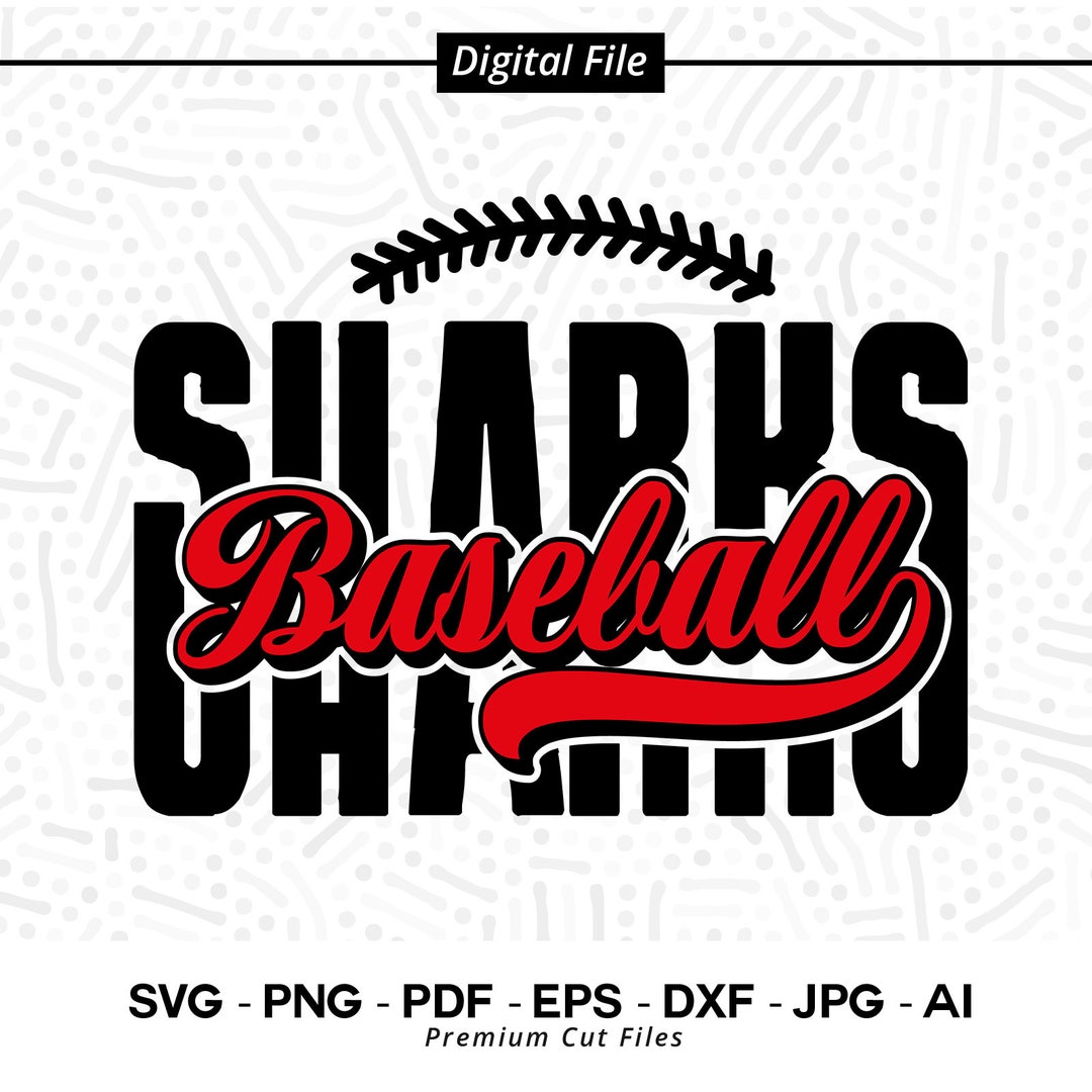 Sharks Baseball SVG PNG, Baseball Svg, Sharks Svg, Baseball Shirt Svg ...