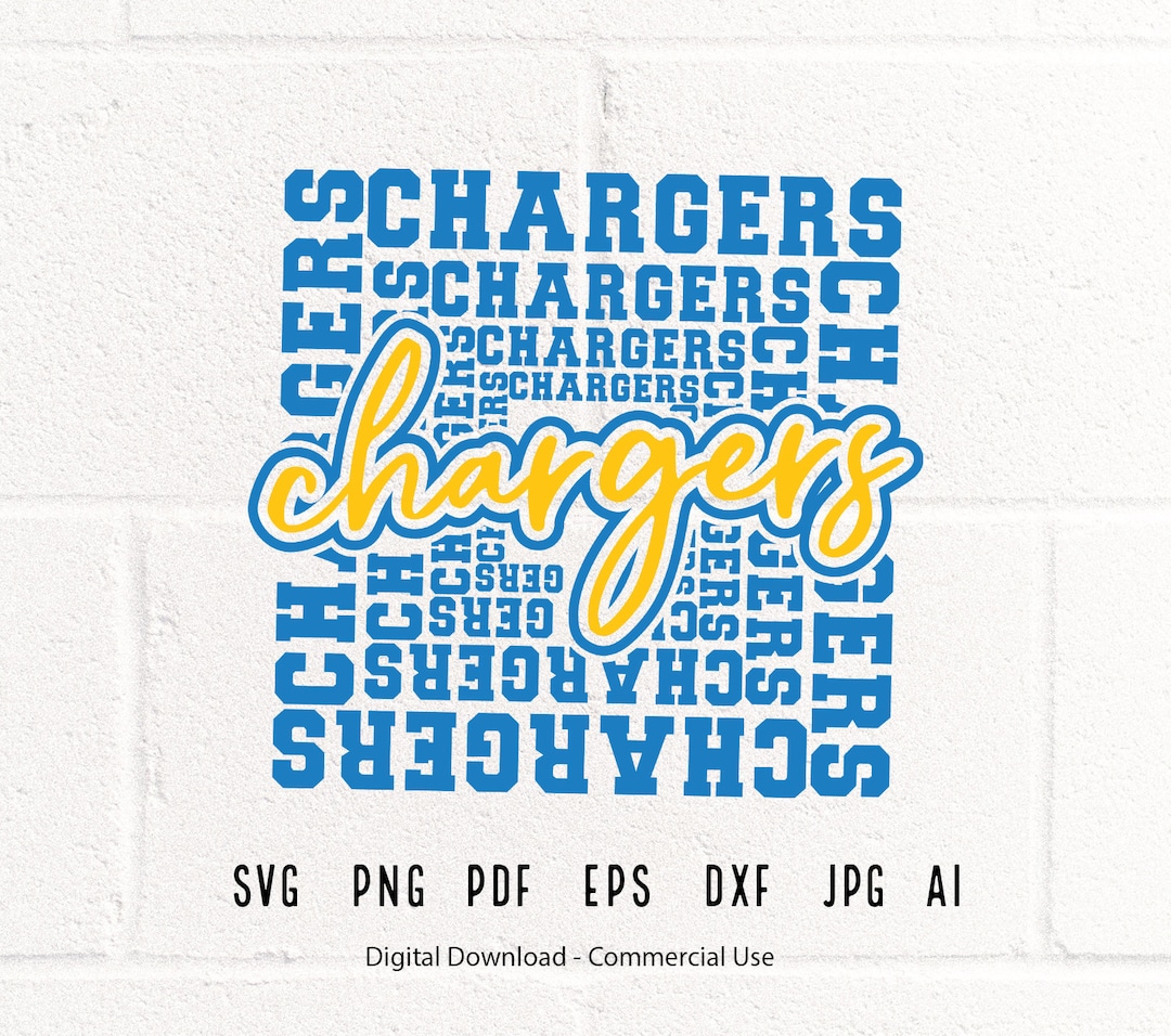 Chargers SVG PNG, Chargers Mascot Svg, Chargers Cheer Svg, Chargers ...