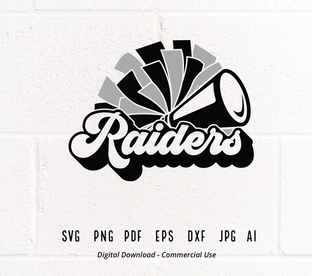 Raider Cheer Svg, Raider, Raiders, Cheer Svg, Png, Sublimation, Pom Pom ...