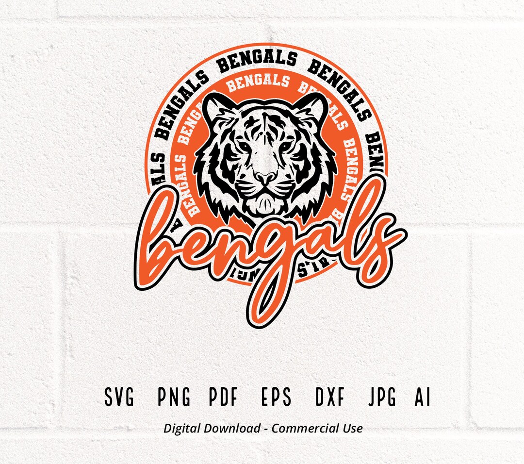 Bengals Mascot SVG, Bengals Cheer, School Spirit (digital Download) - Etsy
