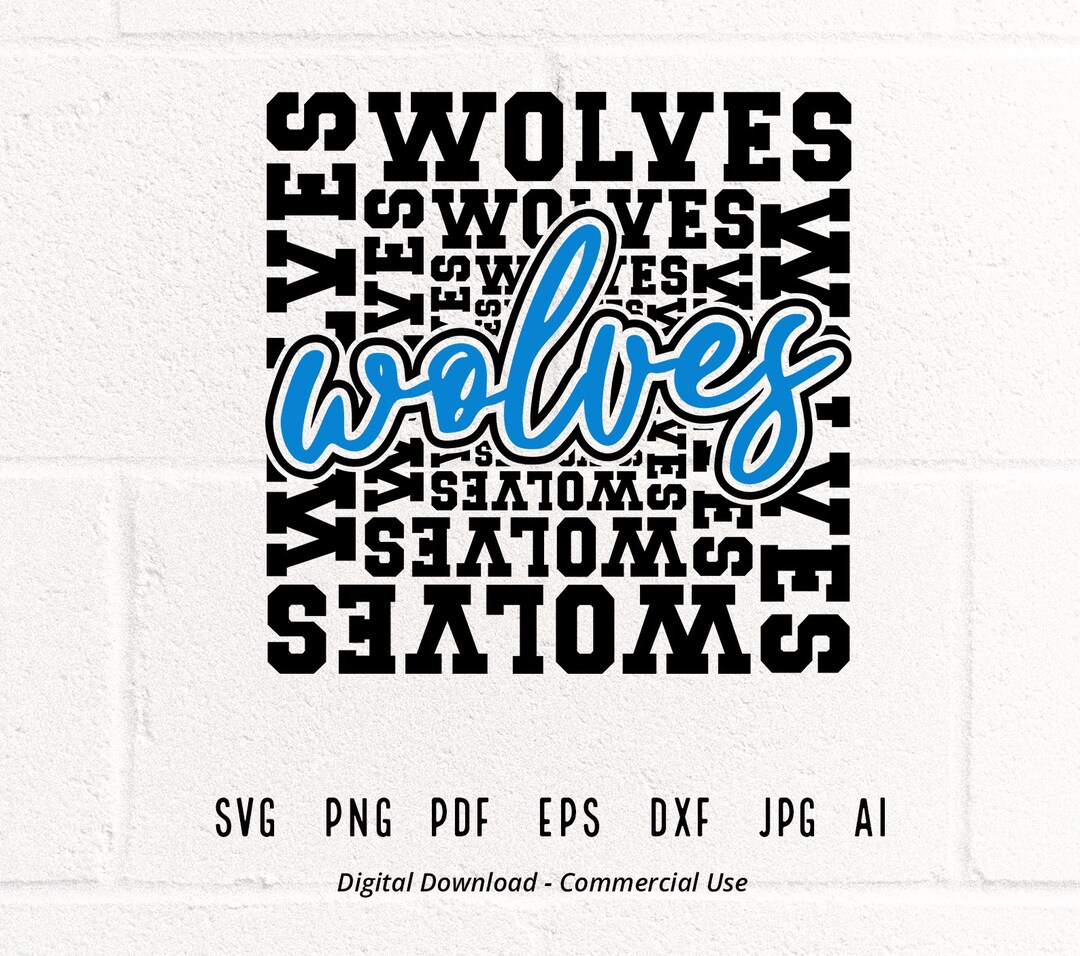 Wolves SVG PNG, Wolves Mascot Svg, Wolves Cheer Svg, Wolves Shirt Svg ...