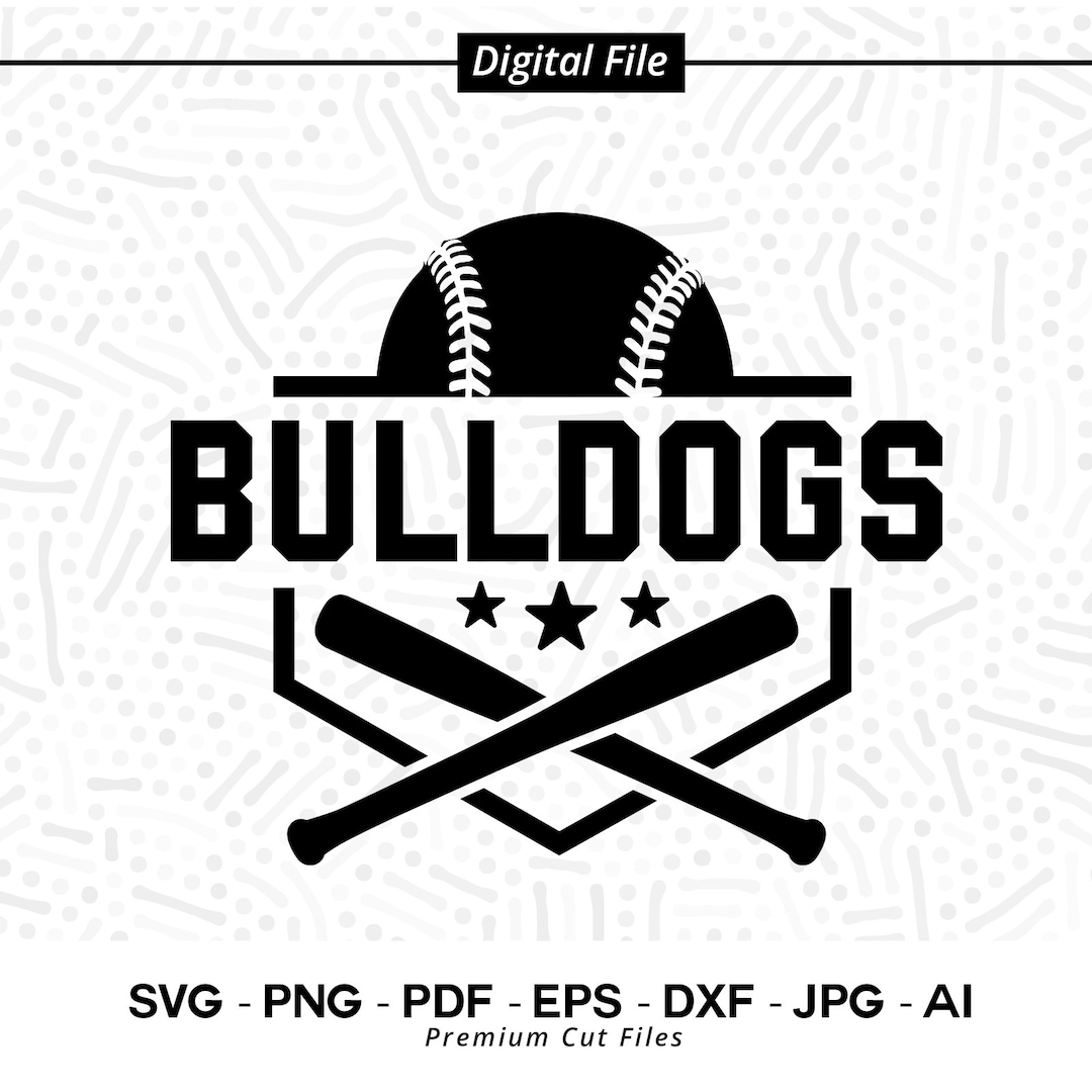 Baseball SVG PNG, Bulldogs, Baseball, Svg, Bulldog Baseball, Bulldog ...