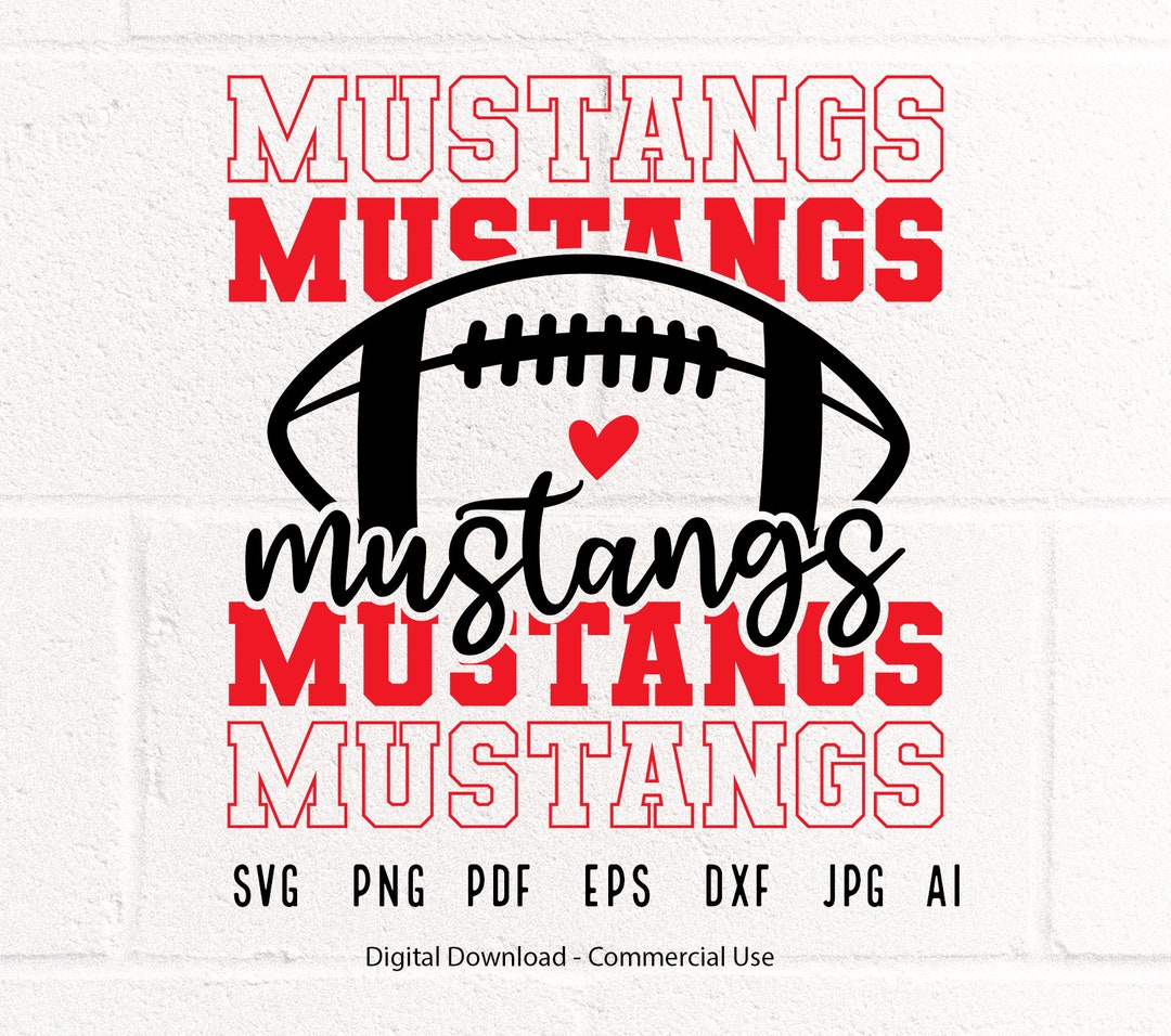 Mustangs SVG, Mustangs Mascot Svg, Stacked Mustangs Svg, Mustangs ...