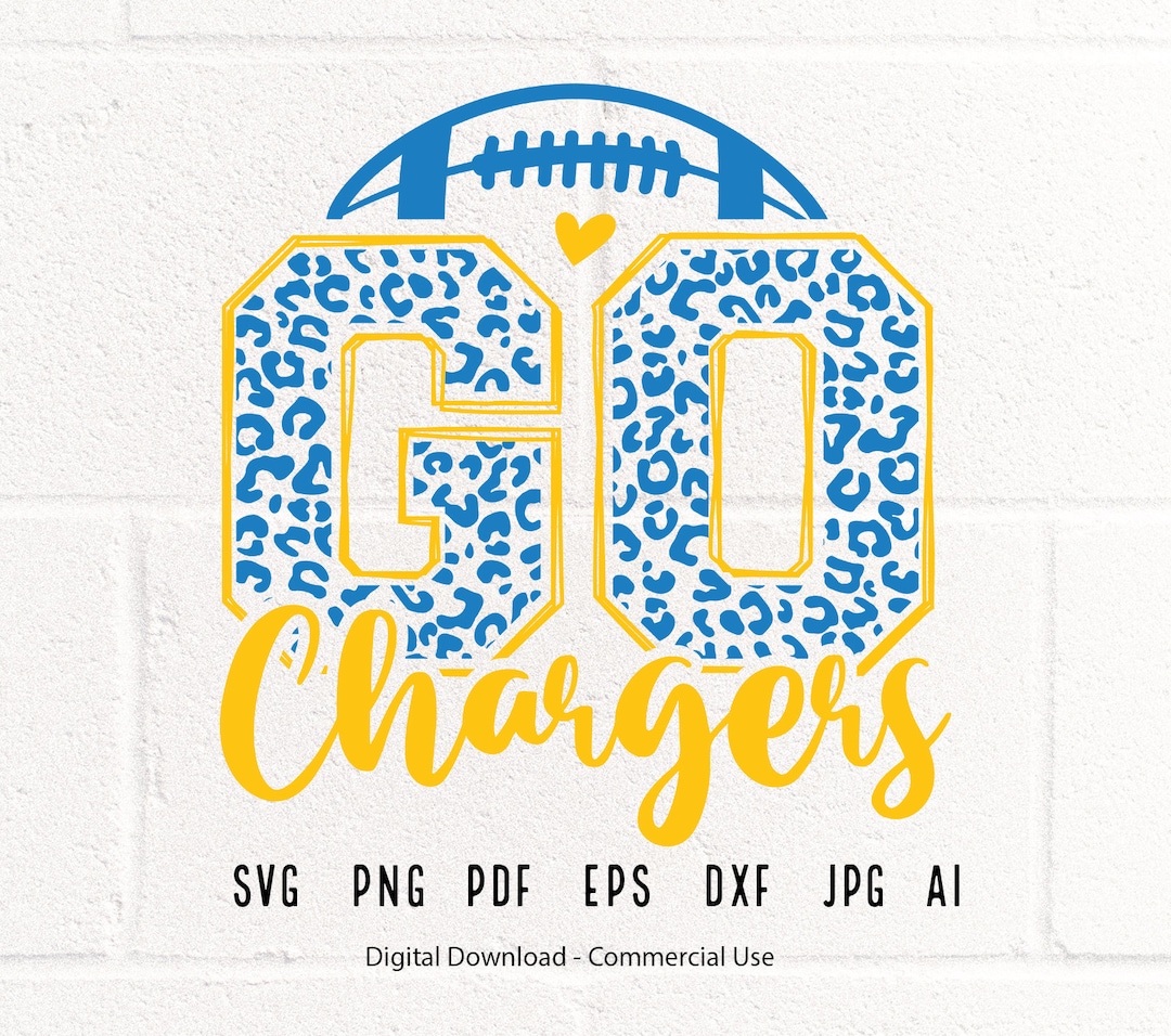 Leopard Go Chargers SVG, Chargers Football Svg, Chargers Svg, Chargers ...