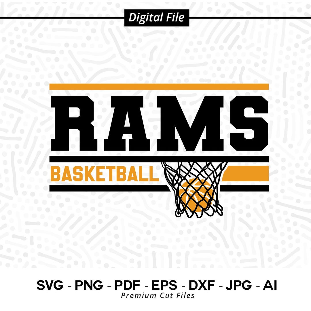 Rams Svg, Ram Svg, Basketball Svg, Stacked Rams Basketball, Rams Cheer ...