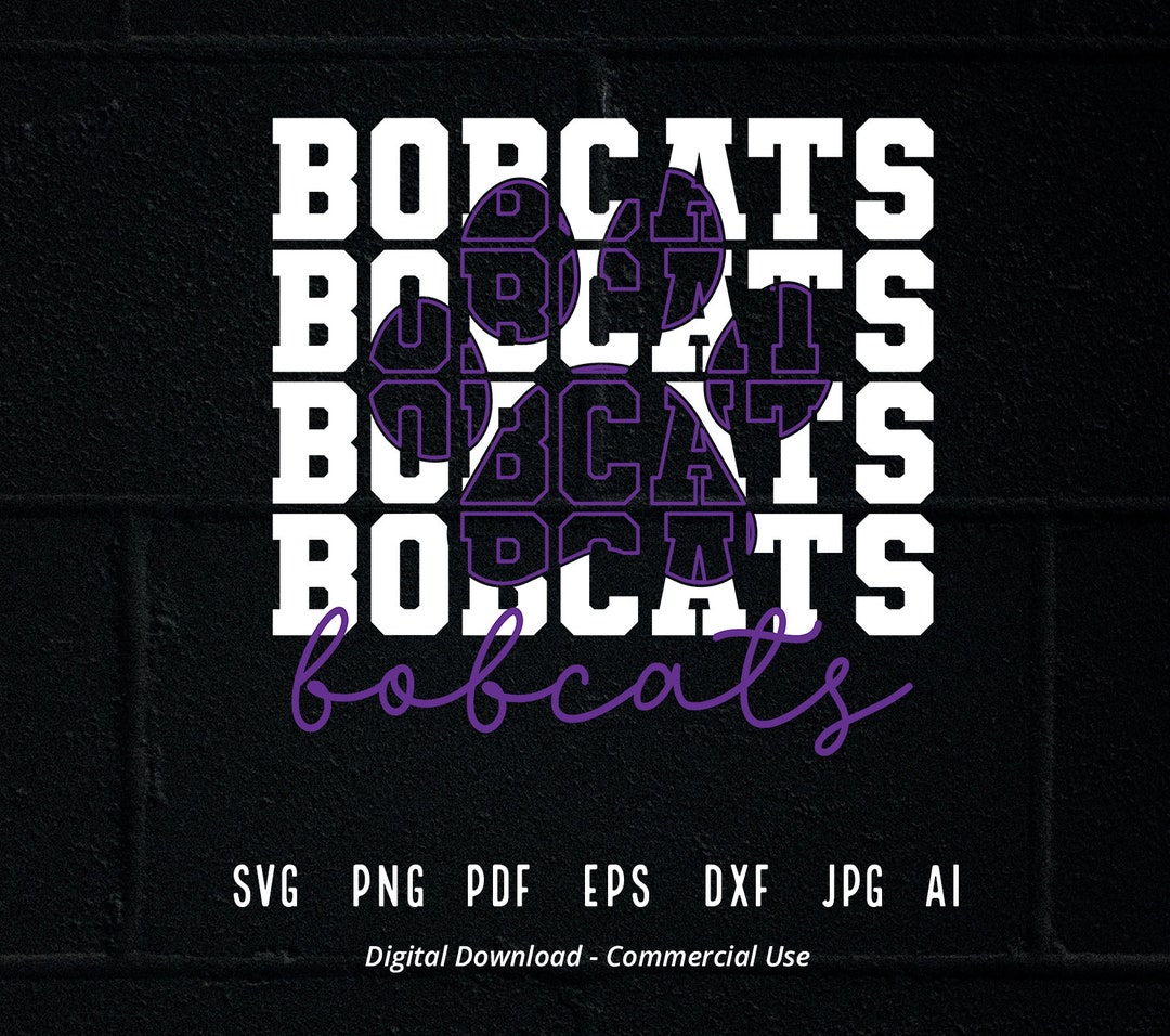Stacked Bobcats Paw SVG, School Team Mascot (digital Download) - Etsy