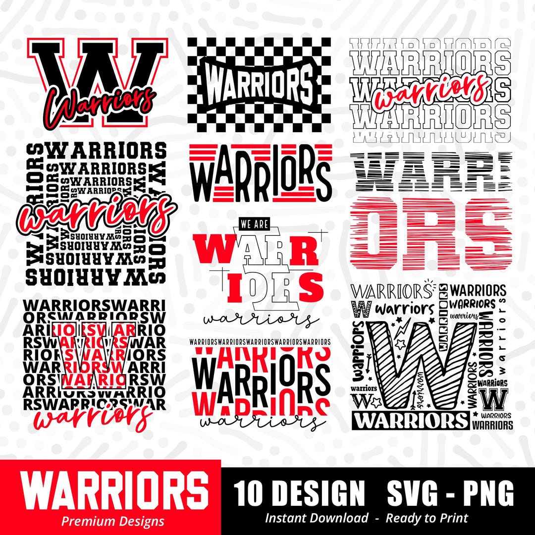 Warriors Bundle Svg Png, Warrior Svg, Warriors Shirt Svg, Warriors ...