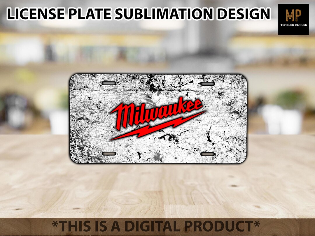 Milwaukee License Plate, License Plate Sublimation, Sublimation Png ...