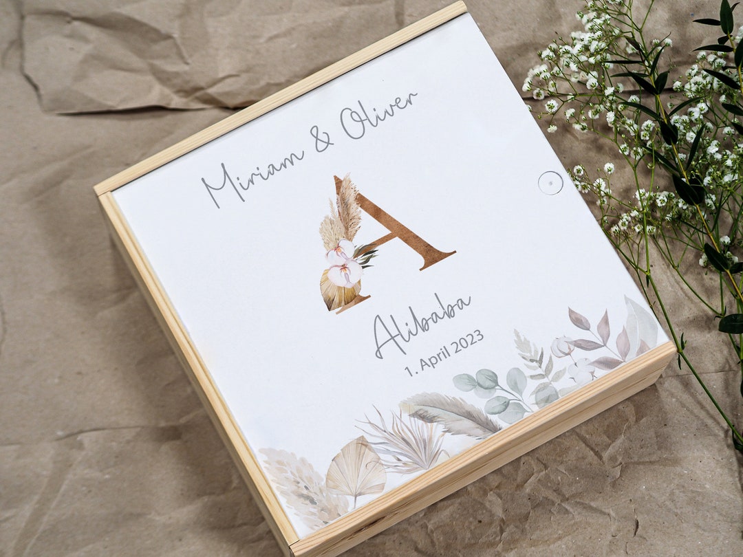 Keepsake Box Wedding Letter Boho Last Name Wedding Gift, Personalized ...