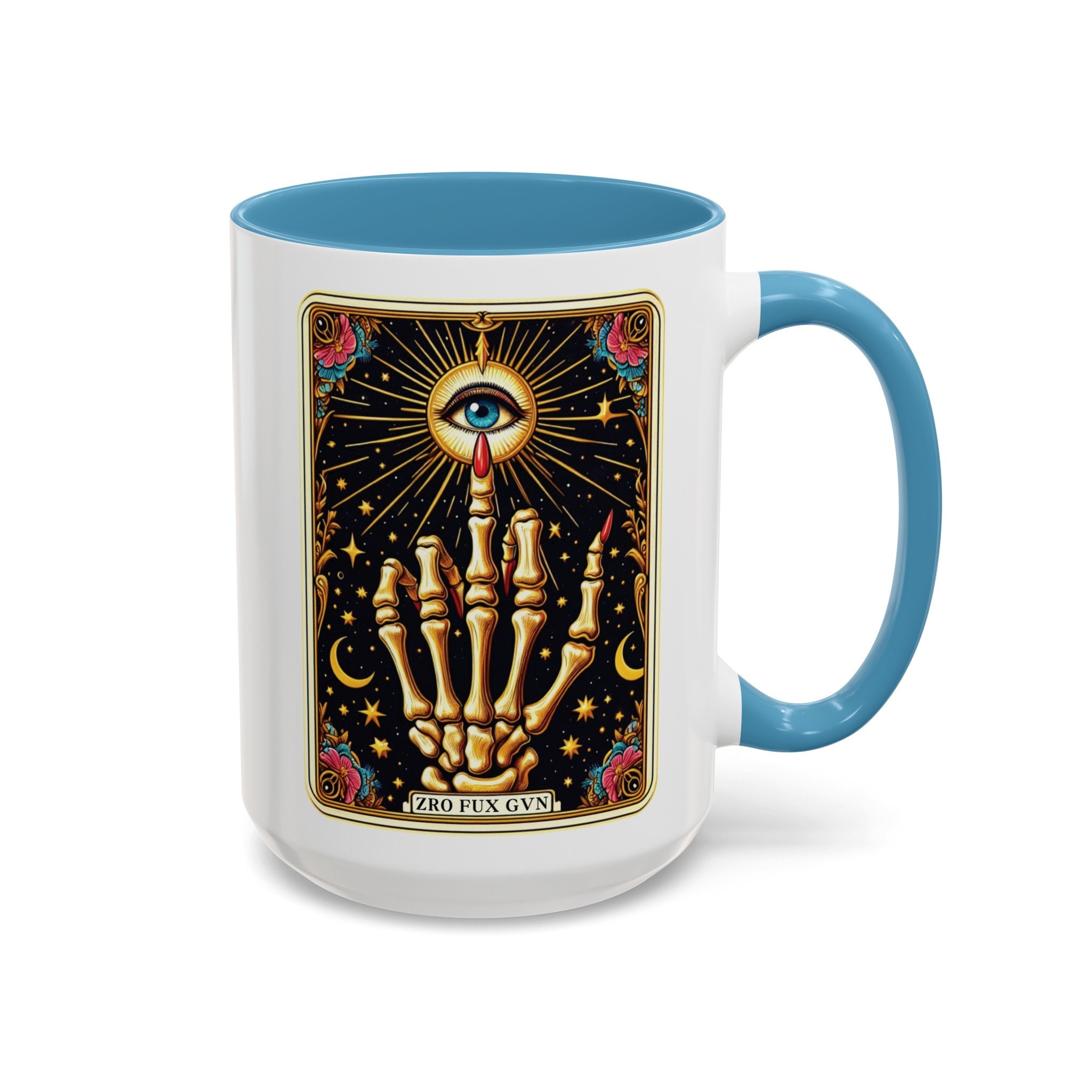 Zero Fucks Given Mug Tarot Card Mug Occult Skeleton Tarot Card Coffee ...