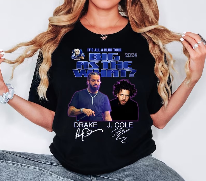 Drake J Cole Big as the What Tour 2024 Shirt, Drake Fan Shirt, J Cole ...