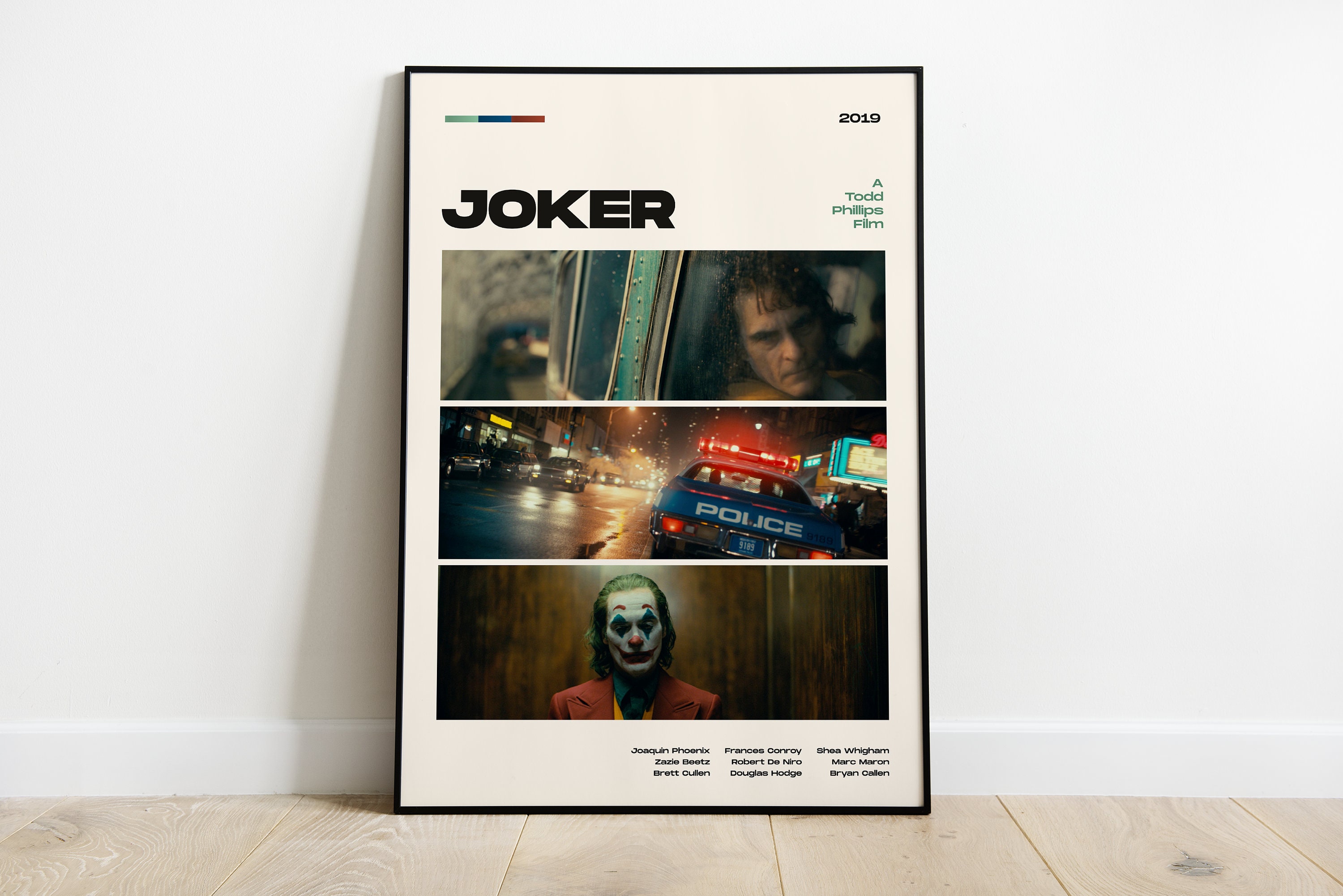 Joker Movie Poster, Modern Movie Poster Print, Joker Poster Wall Decor ...