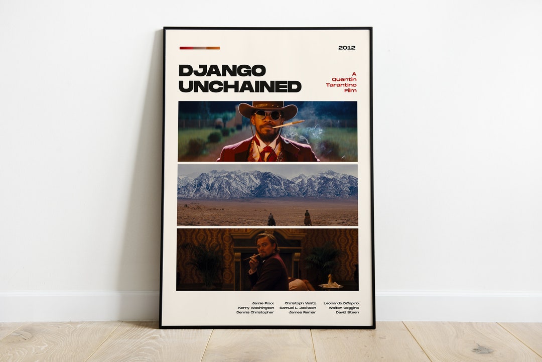 Django Unchained Movie Poster, Modern Movie Poster Print, Django ...