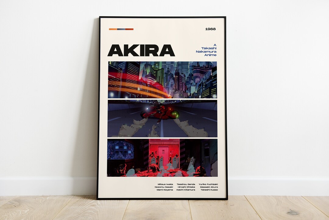 Akira Movie Poster, Modern Movie Poster Print, Akira Poster Wall Decor ...