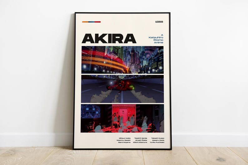 Akira Movie Poster, Modern Movie Poster Print, Akira Poster Wall Decor ...