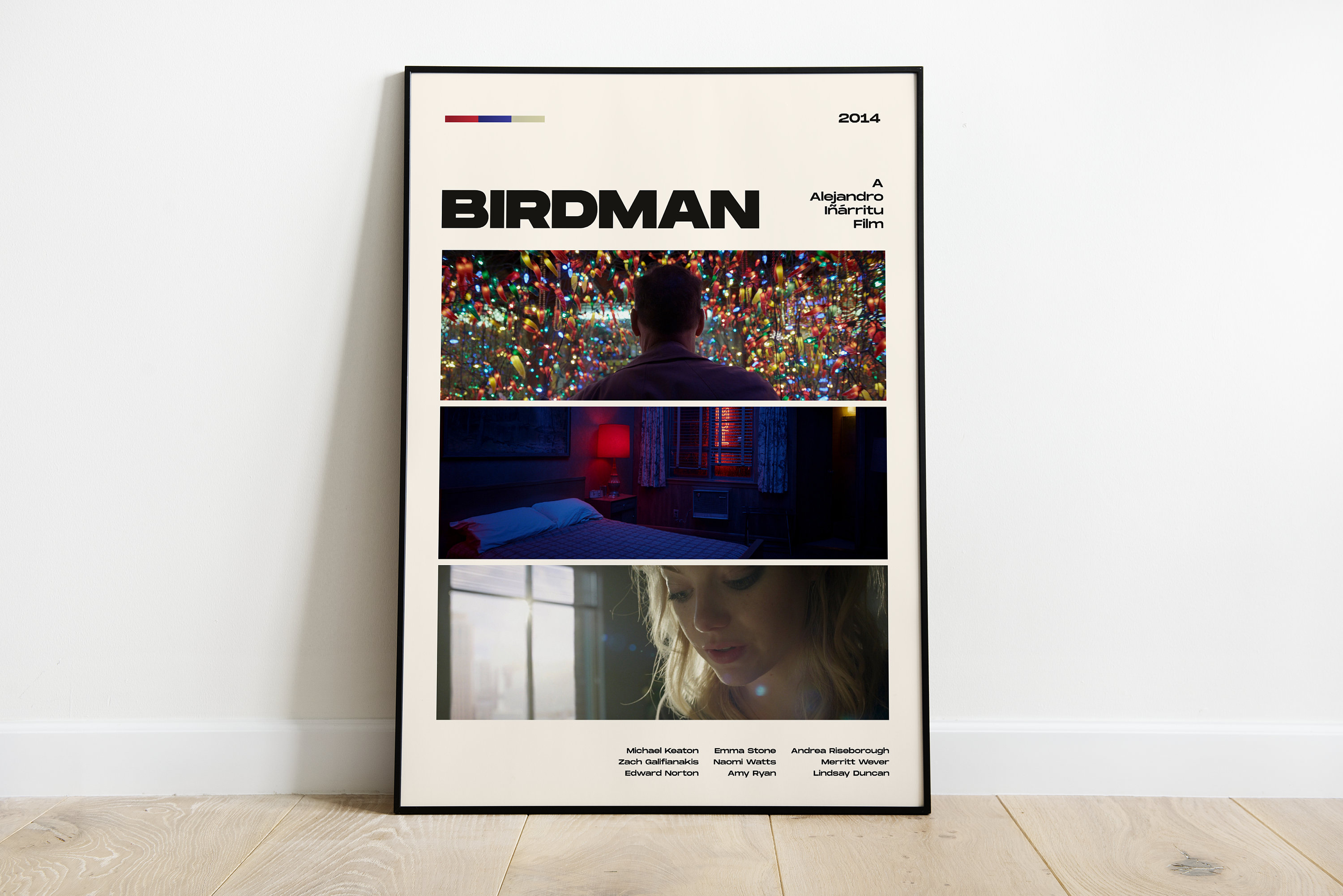 Birdman Movie Poster, Modern Movie Poster Print, Birdman Poster Wall ...