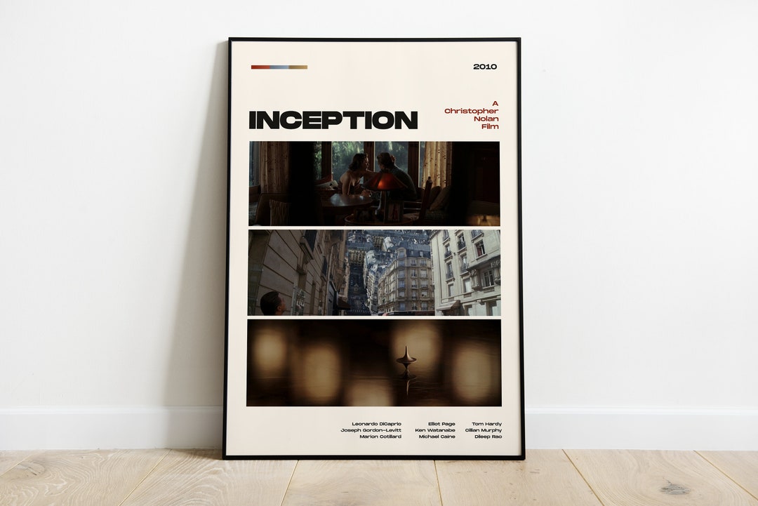 Inception Movie Poster, Modern Movie Poster Print, Inception Poster ...