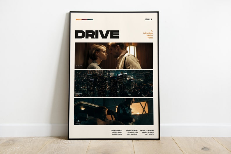 Drive Movie Poster, Modern Movie Poster Print, Drive Poster Wall Decor ...