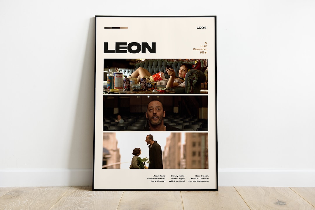 Leon Movie Poster, Modern Movie Poster Print, Leon Poster Wall Decor ...