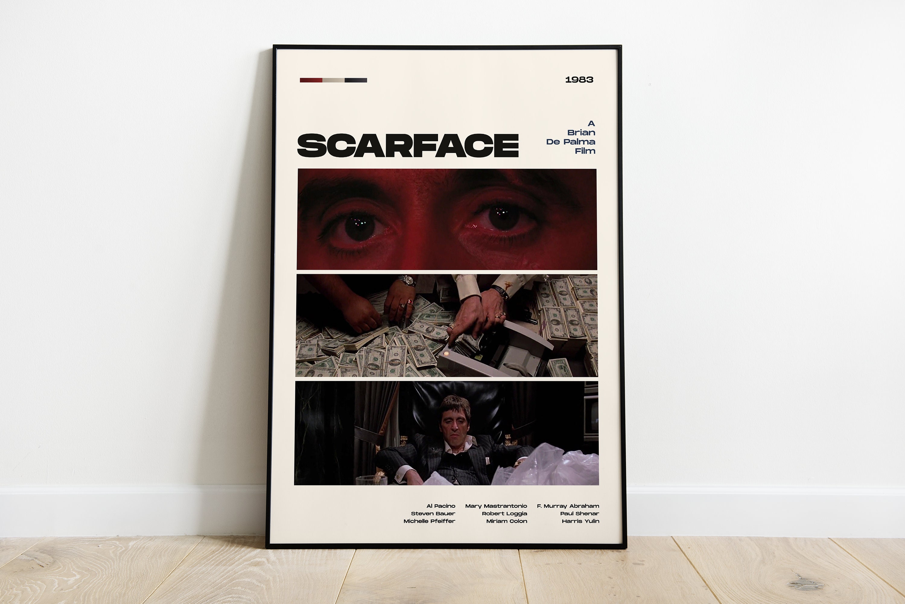 Scarface Movie Poster, Modern Movie Poster Print, Scarface Poster Wall ...